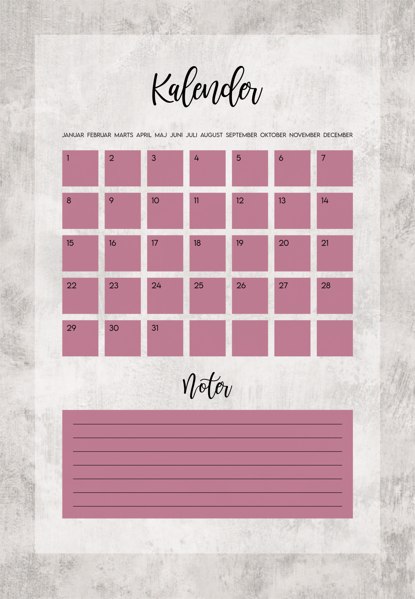 Kalender – design selv - Creativewood